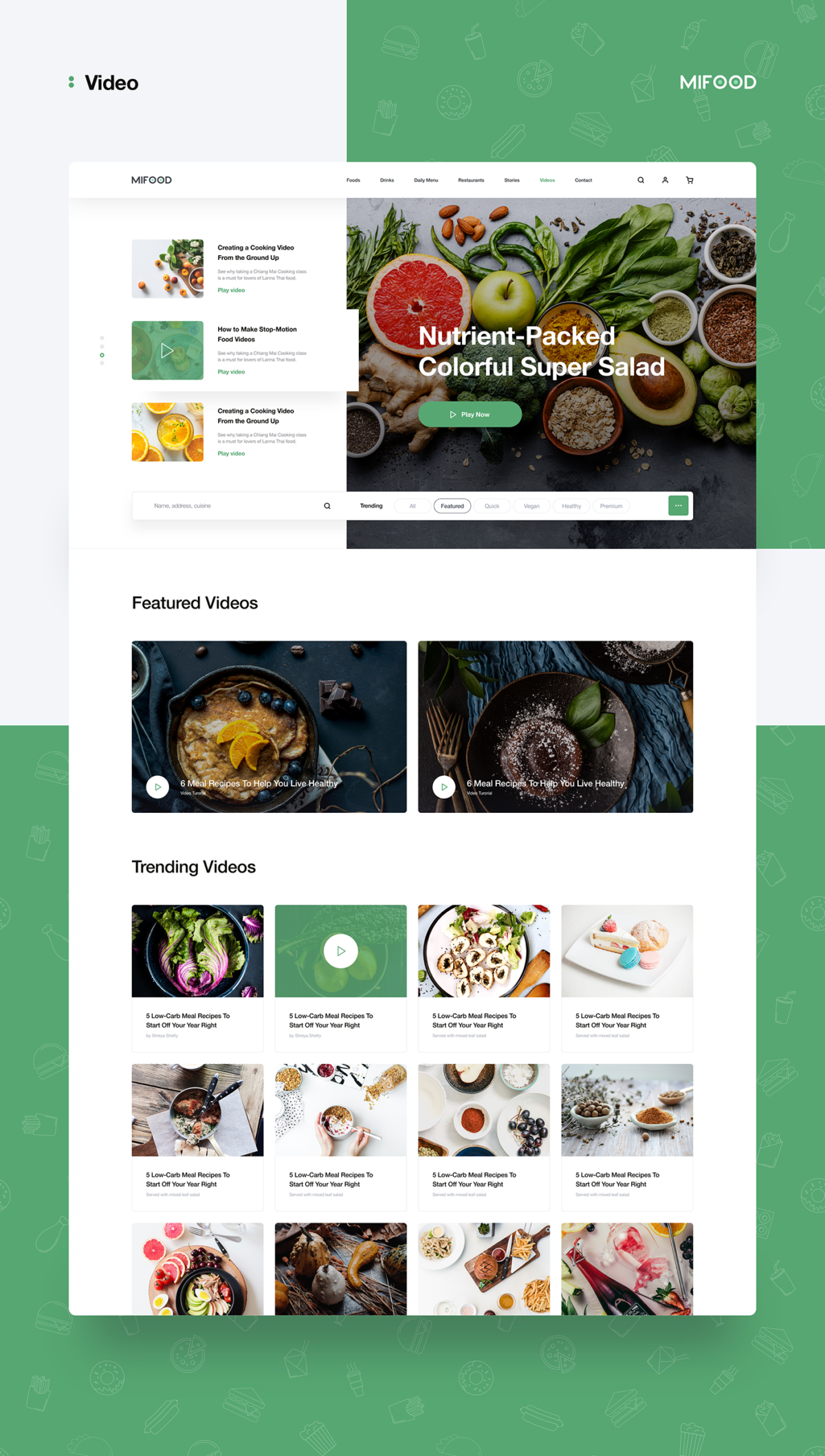 MI Food // Free web design template // Mass Impressions